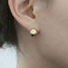 Bulging Half Ball Post W/ Link (S), Nickel Free, 16K Gold Plated Brass ...