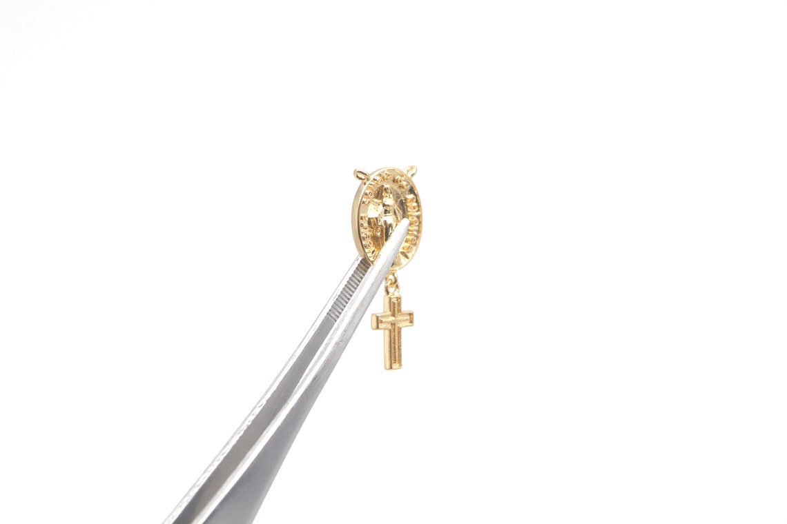 Rosary W/ Dangling Cross Pendant, Q5-G2, 2 Pcs, Nickel Free, 16K Gold ...