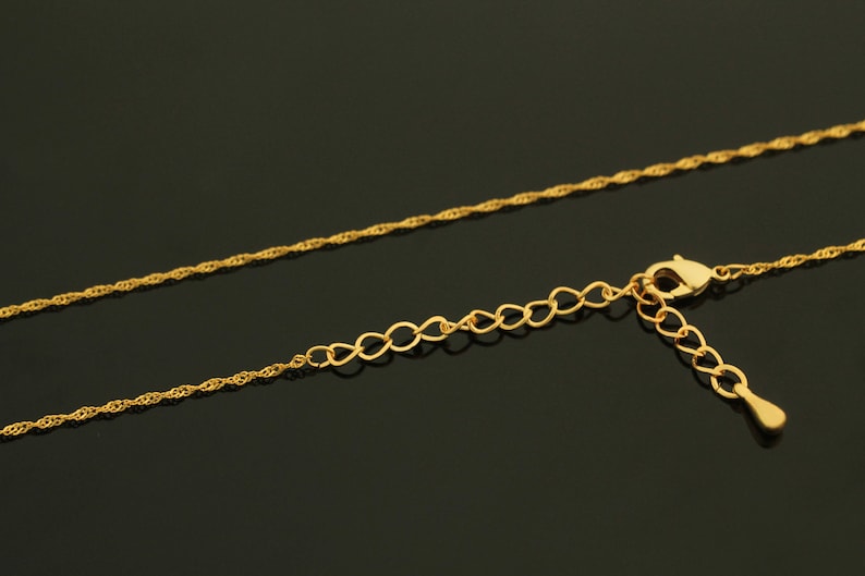 Extra Thin Twisted Premade Chain Necklace for Pendants | Etsy