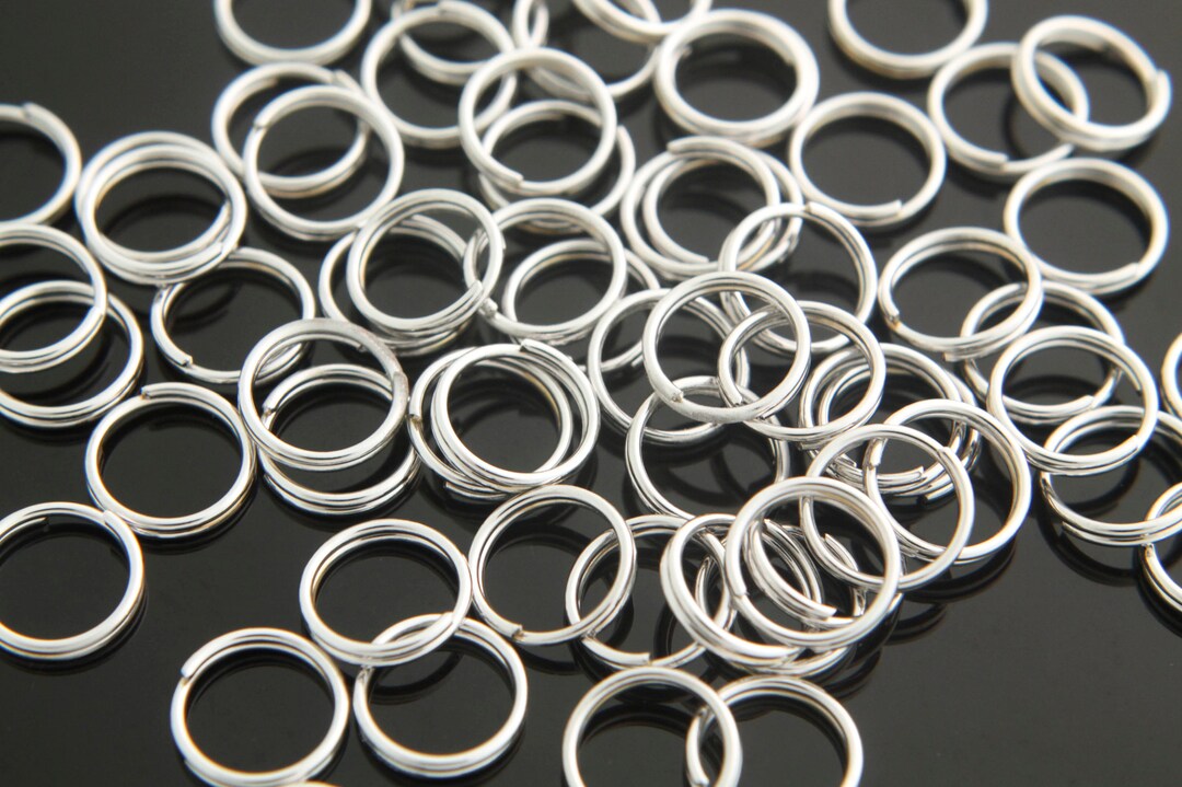 Double Loop Jump Ring, 0.6mm Thick, Inner 6mm, Original Rhodium Plated ...