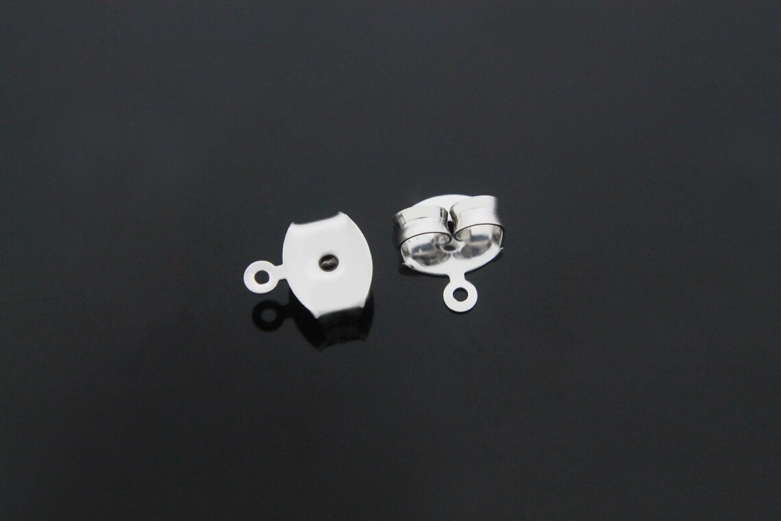 Earring Back Stopper W/ Link horizontal Nickel Free - Etsy
