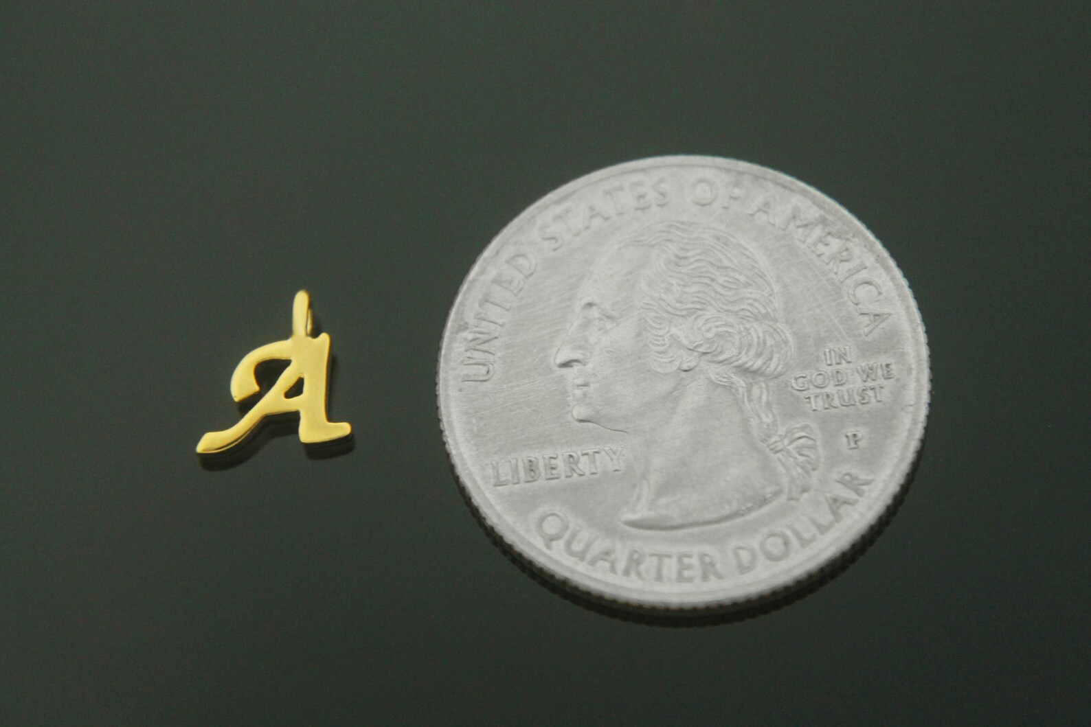 Alphabet A, AA-G7, 2 Pcs, 16K Gold Plated Brass, Nickel Free, Approx ...