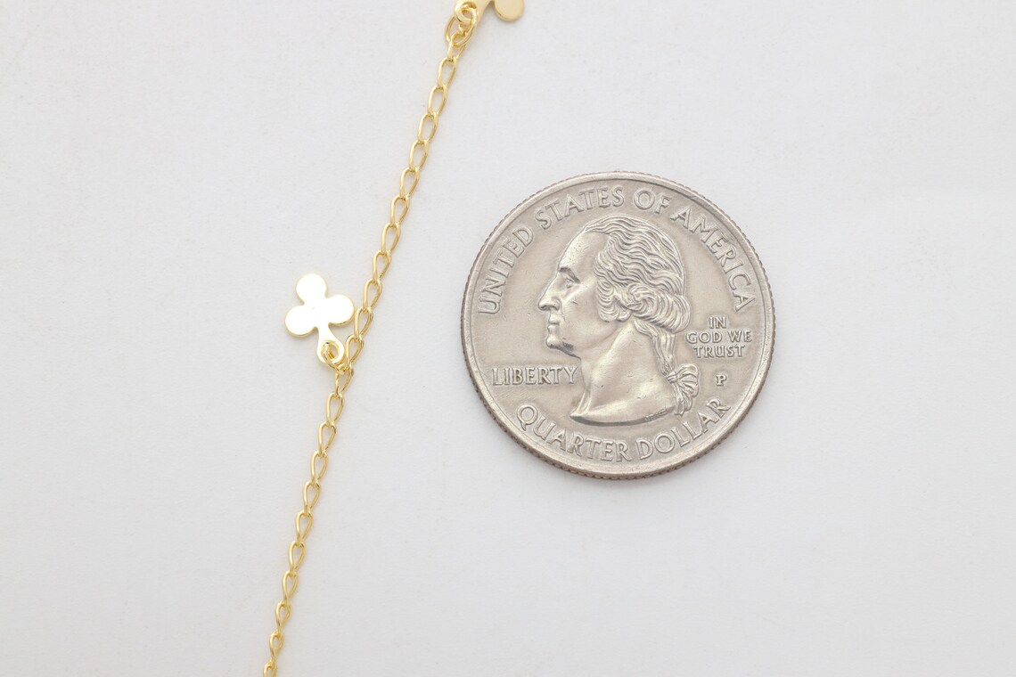 Clover Handmade Chain CJ31-04 Nickel Free 1m 16K Gold | Etsy