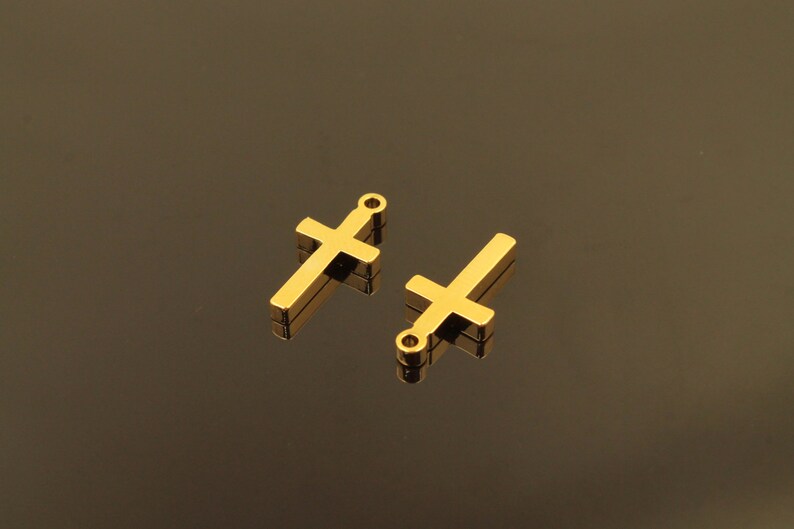 Cross pendant with a link on top Nickel free S31-G3 2 pcs | Etsy