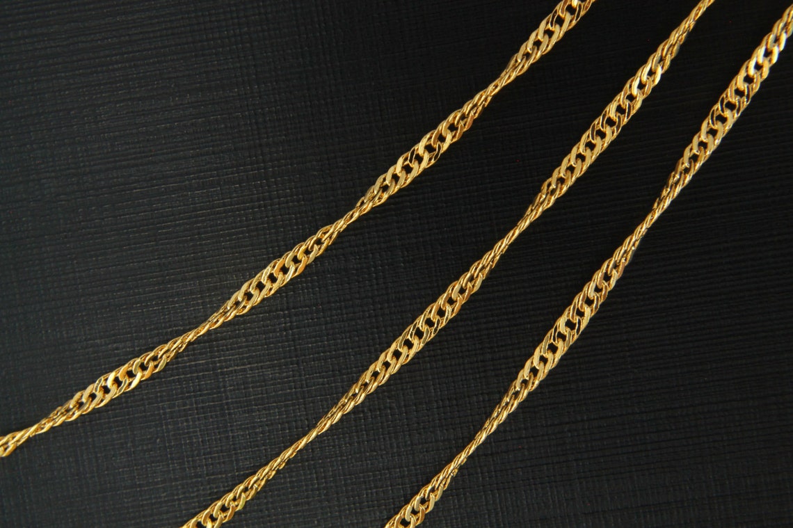Twisted decorative chain Nickel free CJ19-07 1m 2.2mm | Etsy
