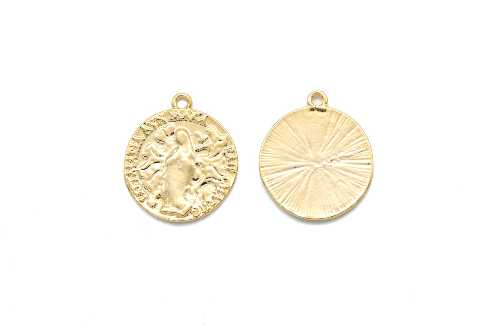 Virgin Mary Coin Pendant Q6-R9 1 piece Nickel free 21mm | Etsy