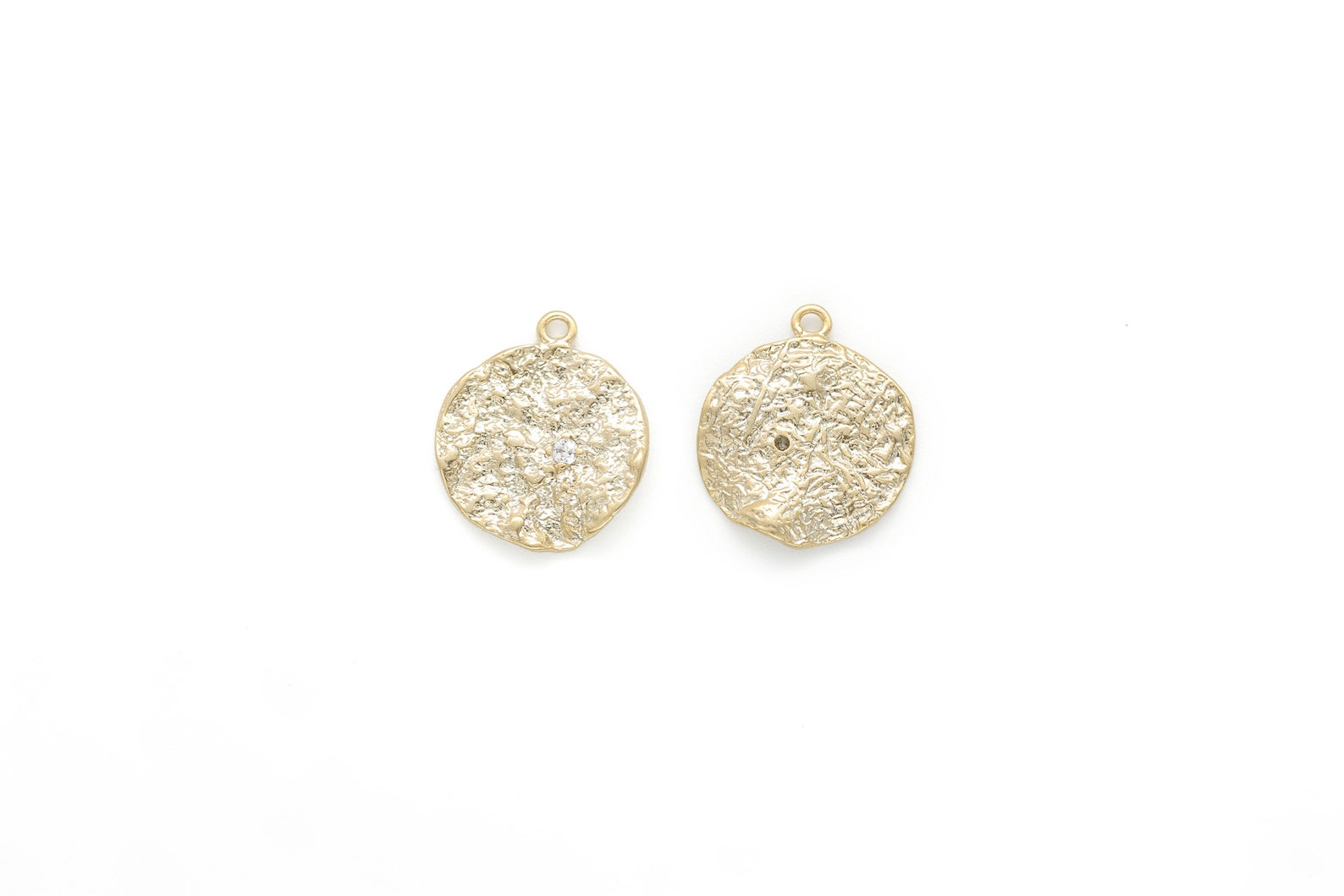 Creasy cubic coin charm P1-G9 2 pcs 14mm excluding 1mm | Etsy