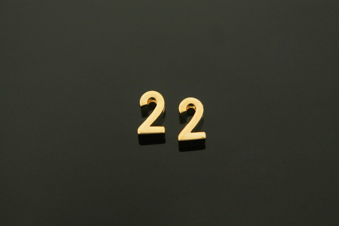 Tiny Numeric Pendant, Nickel Free, NU-G2, 2 Pcs, 6.5x4.4x2.6mm, Hole ...