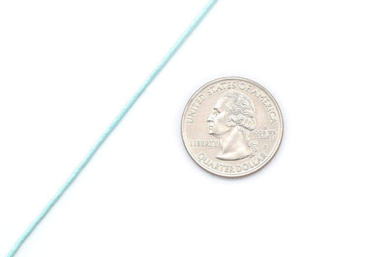 Waxed Cotton String 5M 5.47 Yd 16.4 Ft Light Blue - Etsy