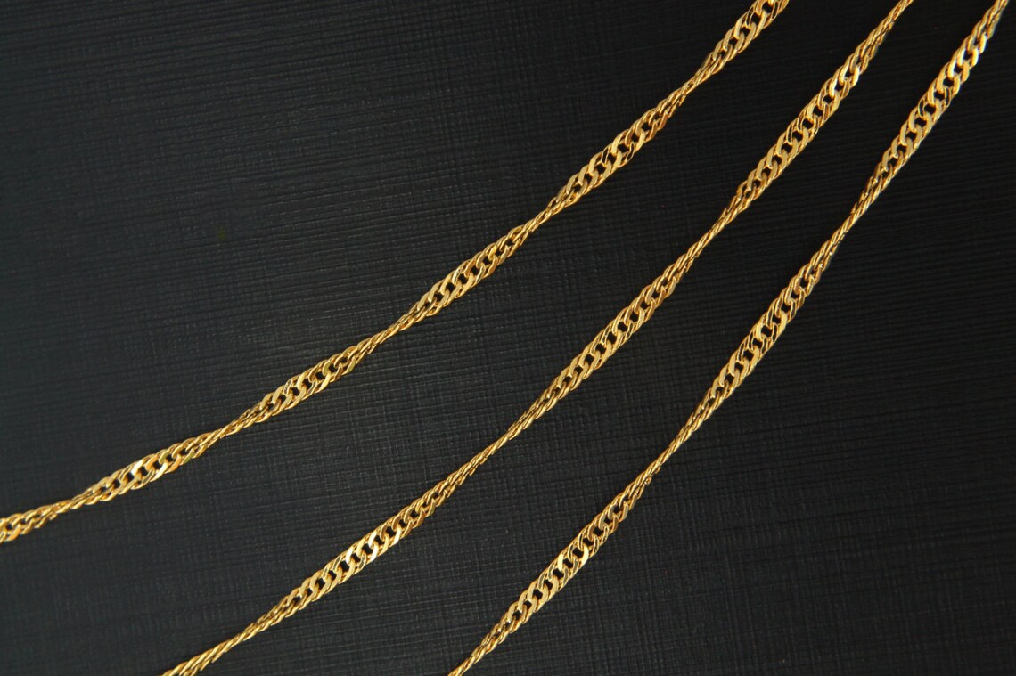 Twisted decorative chain Nickel free CJ19-07 1m 2.2mm | Etsy