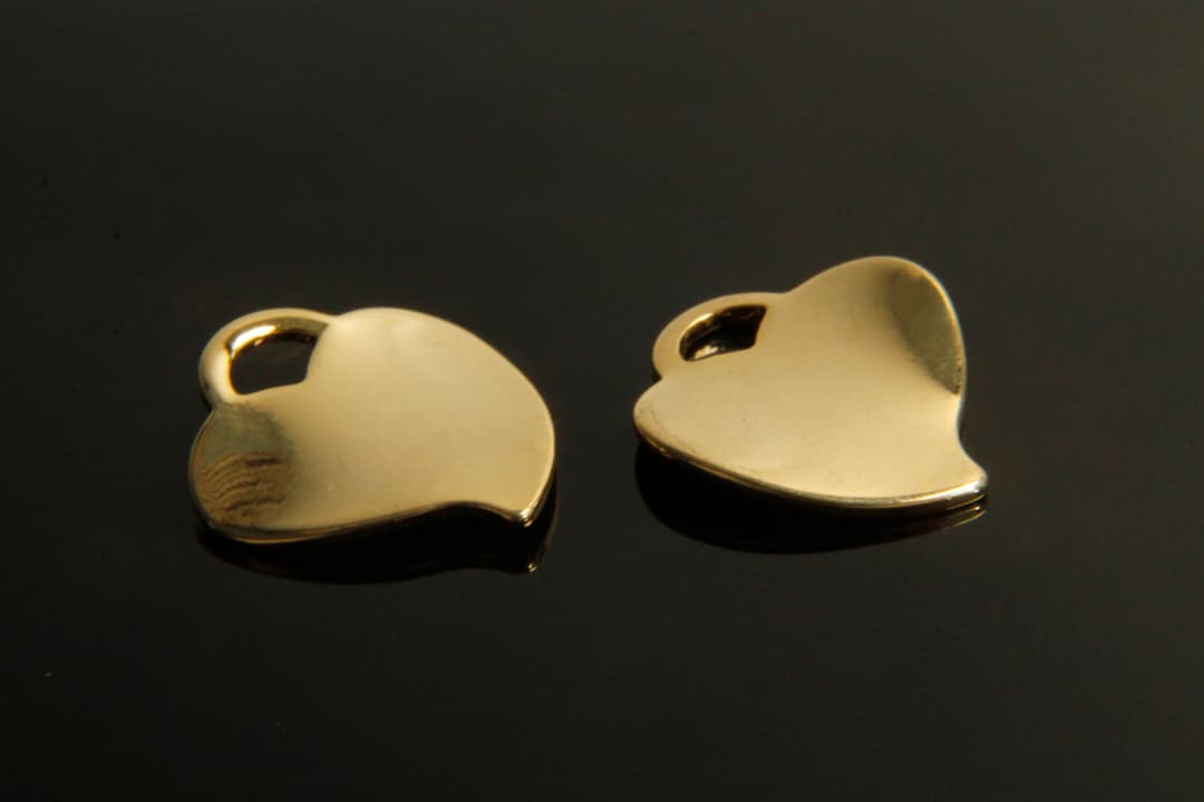 Heart Charm, S32-G1, 20 Pcs, Twisted Heart Pendant, 13.7x12.5mm, 1mm ...