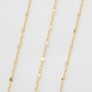 Hammered Link Chain (small), Nickel Free, CJ23-05, 1m, 16K Gold Plated ...