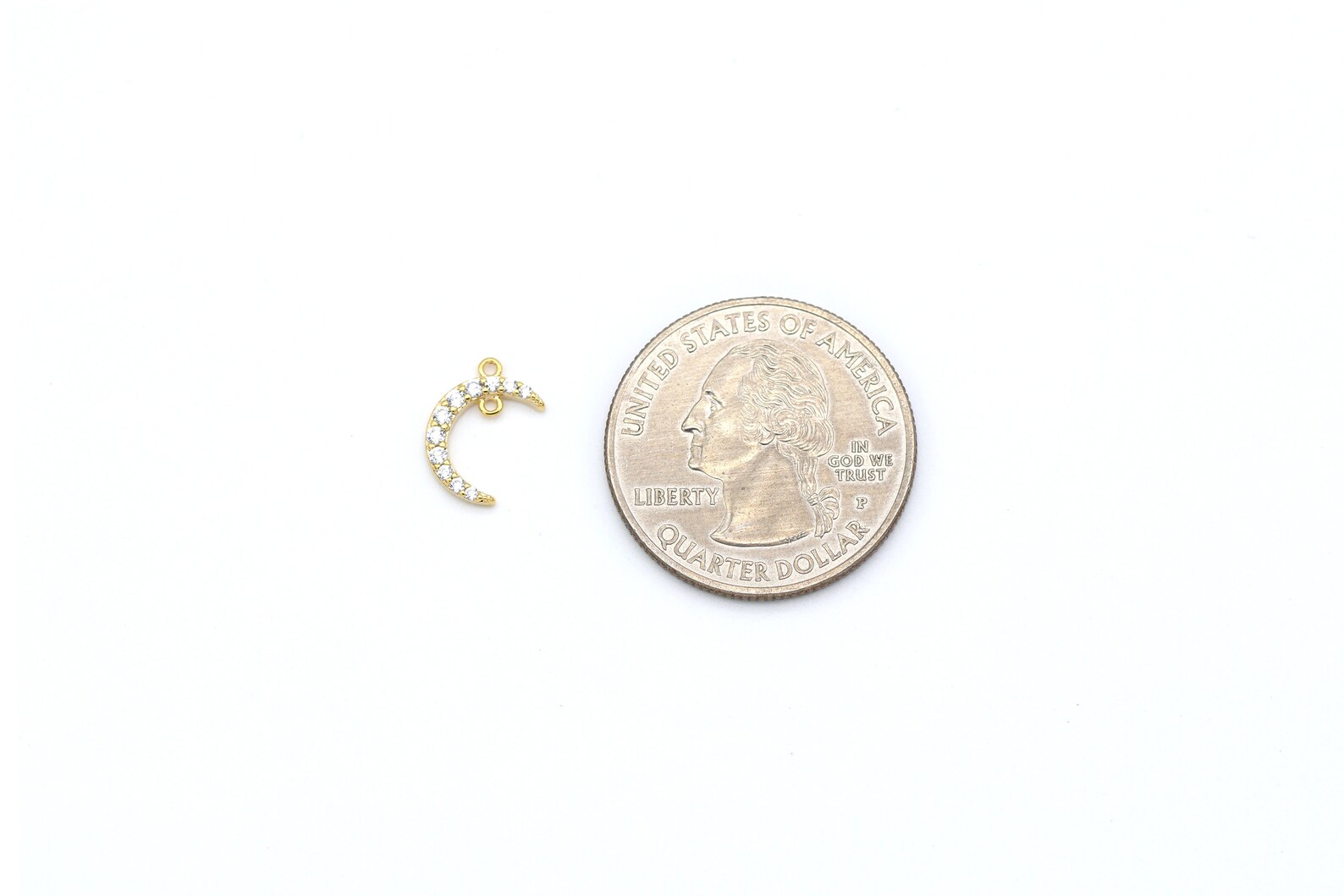 Cubic Crescent Moon Connector Nickel Free N24-R2 2 Pcs - Etsy