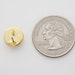 Bulging Half Ball Post W/ Link (S), Nickel Free, 16K Gold Plated Brass ...