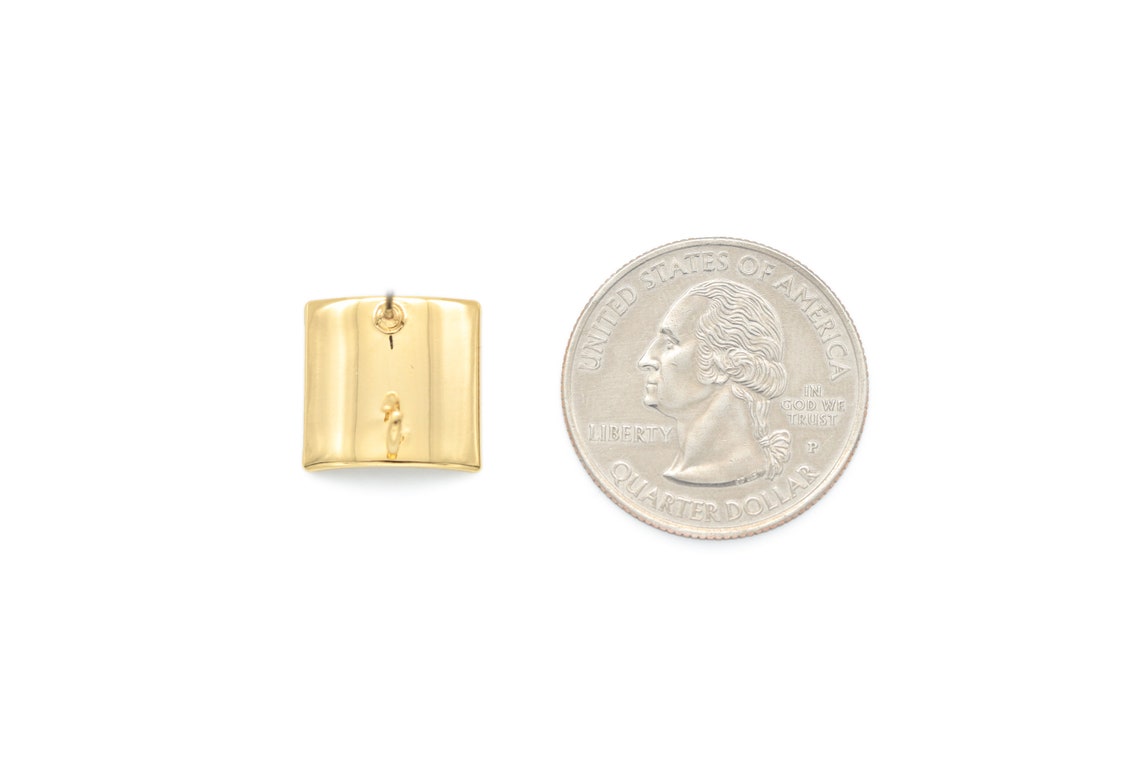 POST ONLY Curved Square Post W/ Link T8-P3 2 Pcs 14x14mm - Etsy