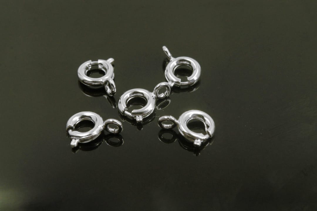 6mm Spring Clasp, S84-R4, Nickel Free, 50 Pcs, 6mm Diameter, Spring ...