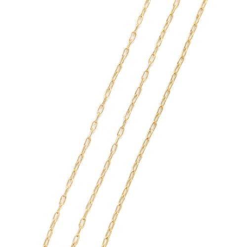 Tiny Oval Link Chain CJ48-02 1m Oval Link 3x1.5mm 16K Gold - Etsy