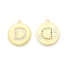 Coin Pendant Cubic Letter (large), Alphabet D, AD-G16, 1 Piece, 21x2mm ...