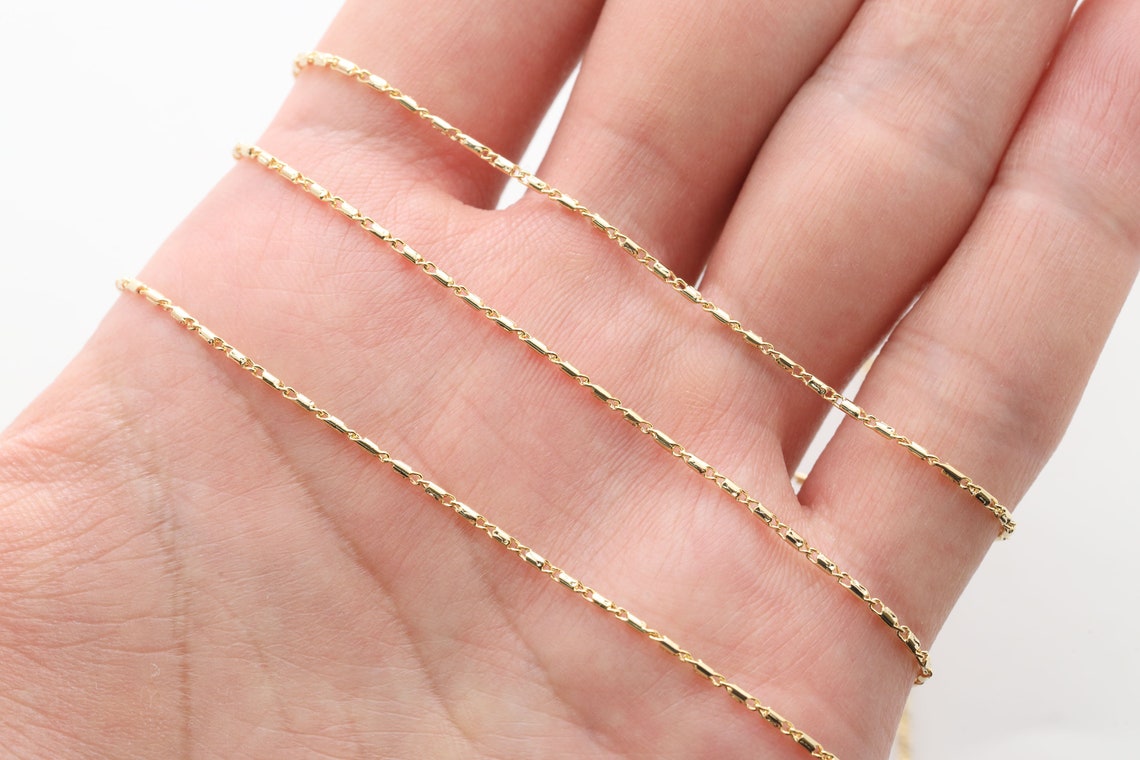 Little Beads Chain CJ35-04 1 Meter Nickel Free 16K Gold - Etsy