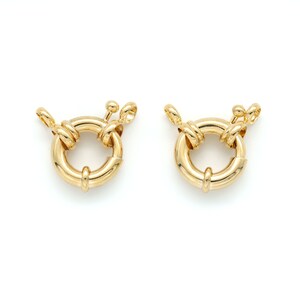 15mm Nautical Clasp, S84-G6, Nickel Free, 2 Pcs, 4mm Thick, 16K Gold ...