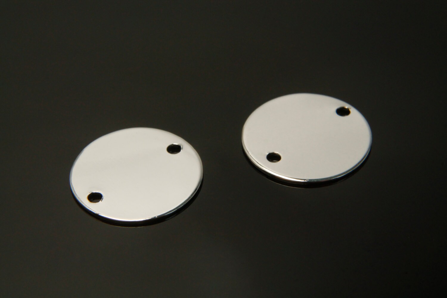 Coin Disc Nickel Free 2 Holes 12mm Rhodium Plated Brass - Etsy Australia