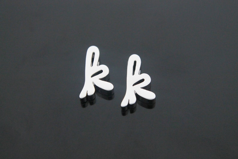 2 Pcs, Large Cursive Initial Charm K, AK-R3, Nickel Free, Approx ...