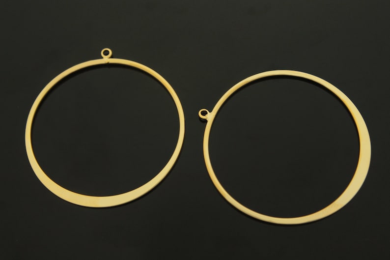 Round & Flat Big Ring Charm W/ Link T65-G2 2 Pcs Outer - Etsy