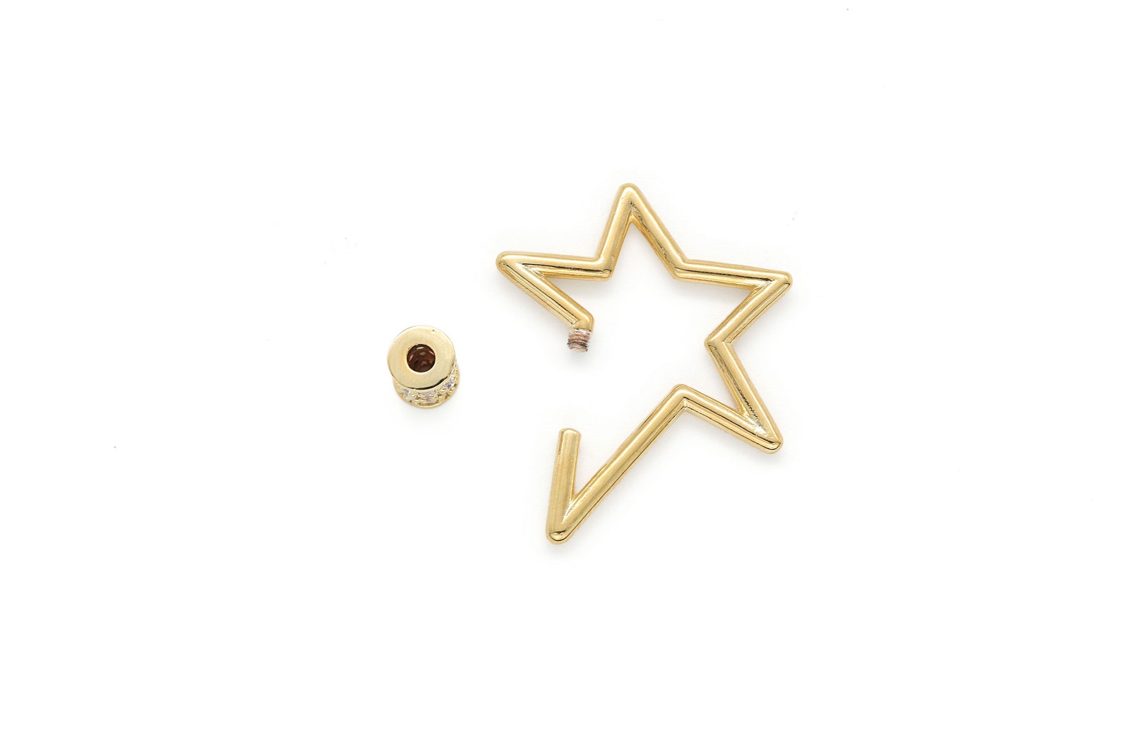 Star Screw Clasp Lock Q13-G19 1 Piece 30x27mm 16K Gold - Etsy