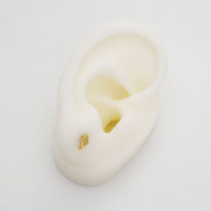 Rhombus Ear Stud W/ Open Link, Nickel Free, N26-P4, 2 Pcs, Rectangle ...