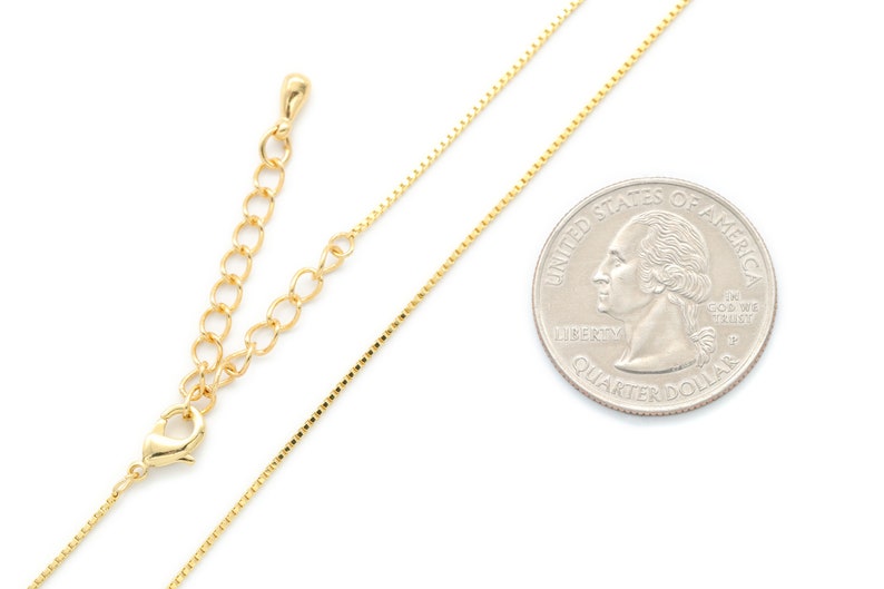 Thin Box Chain Pre-made Necklace N2511-G1 1 piece | Etsy