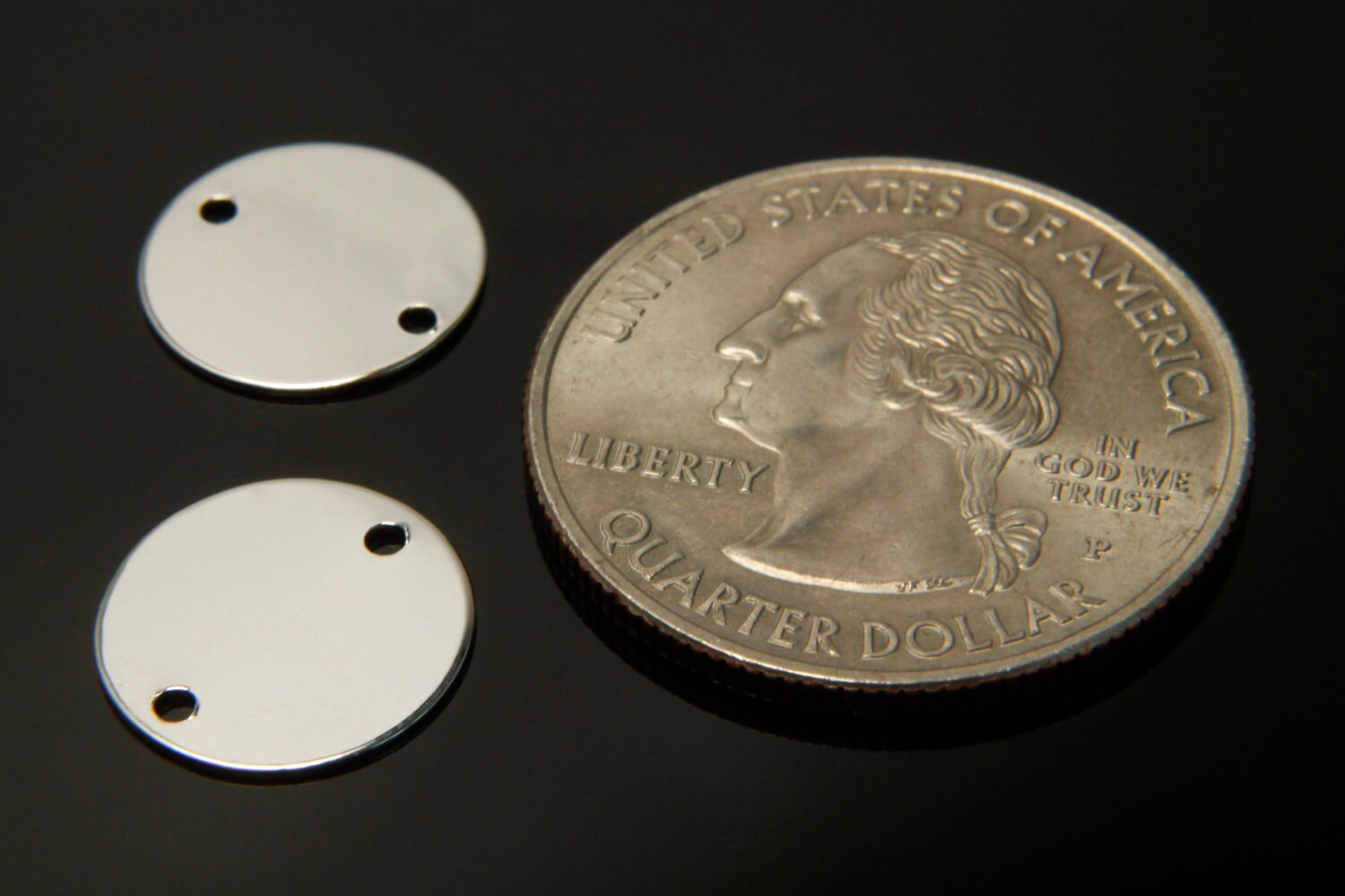 Coin Disc Nickel Free 2 Holes 12mm Rhodium Plated Brass - Etsy Australia