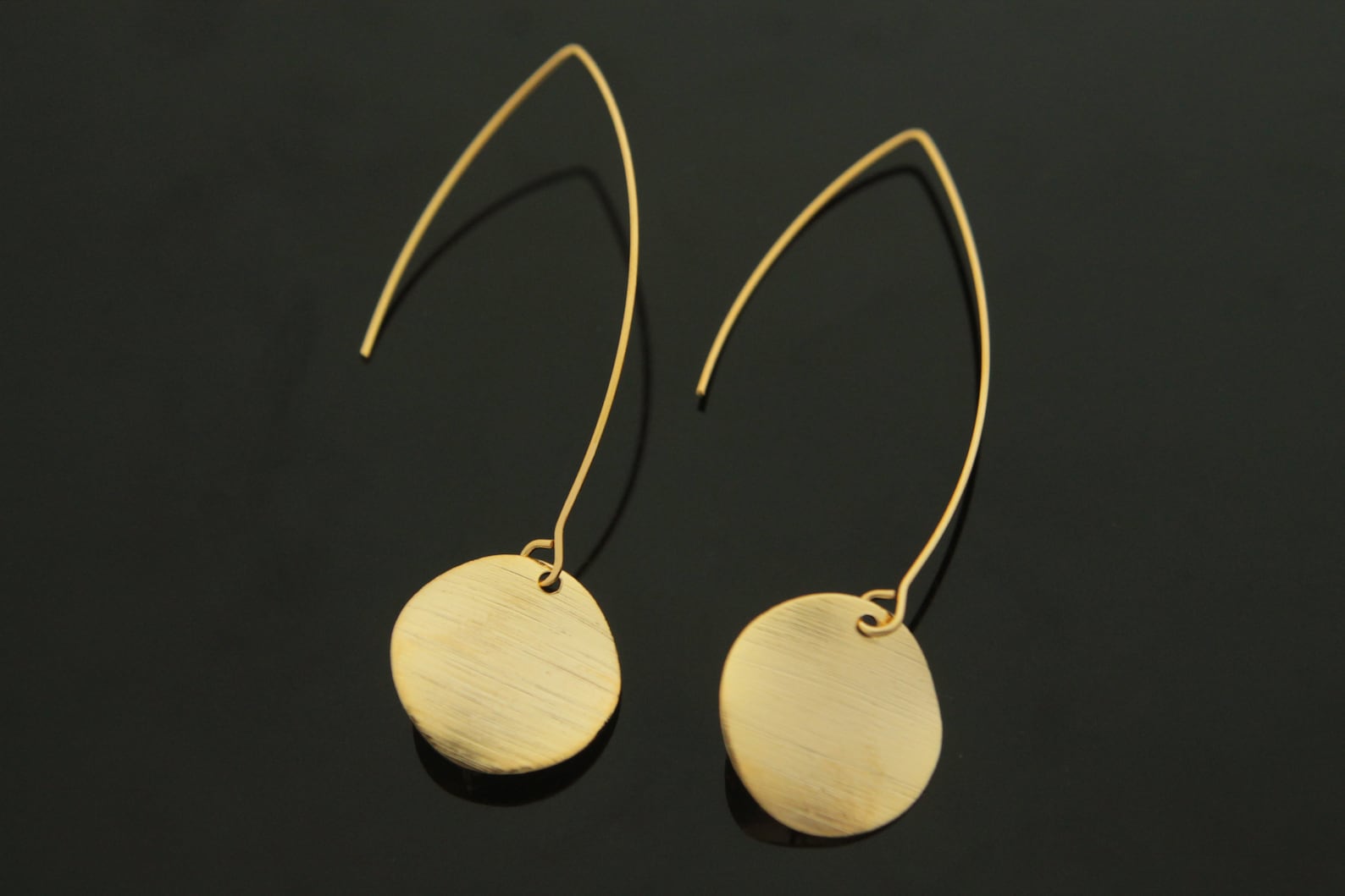 Dangling Earring Making Oval Hook W/ Waved Coin W/ Link | Etsy