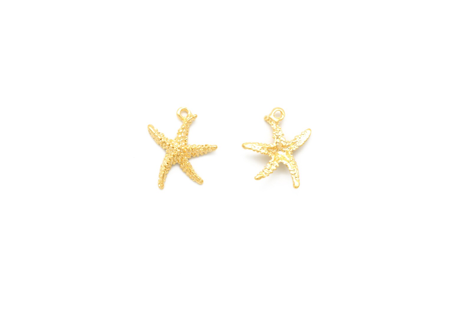 Starfish Charm M2-P6 4 Pcs 14x16mm Matte Gold Plated Tin | Etsy
