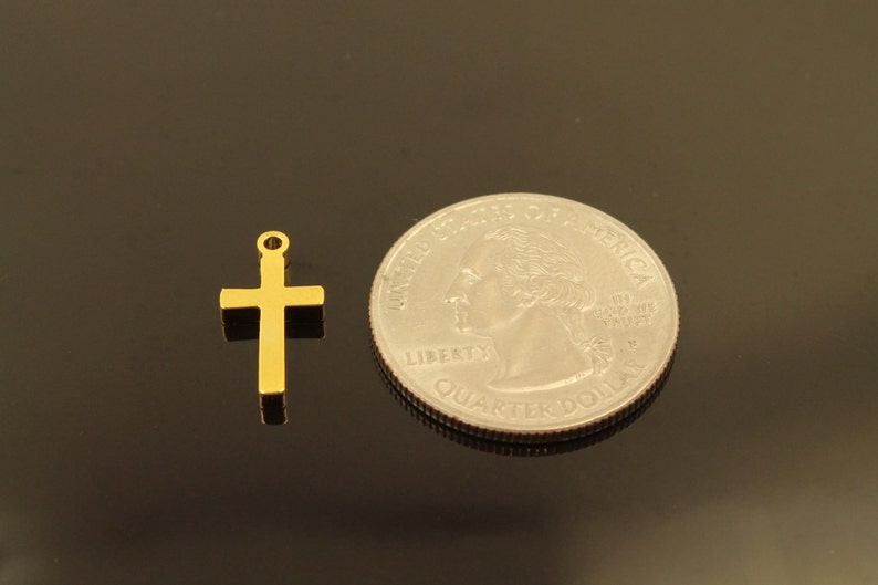 Cross pendant with a link on top Nickel free S31-G3 2 pcs | Etsy