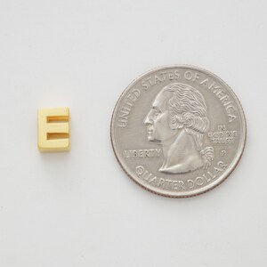 Alphabet E, AE-G11, 2 Pcs, 7.5x5.6x4.2mm, Hole Size 2.8x2mm, Capital ...