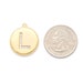 Coin Pendant Cubic Letter (large), Alphabet L, AL-G16, 1 Piece, 21x2mm ...