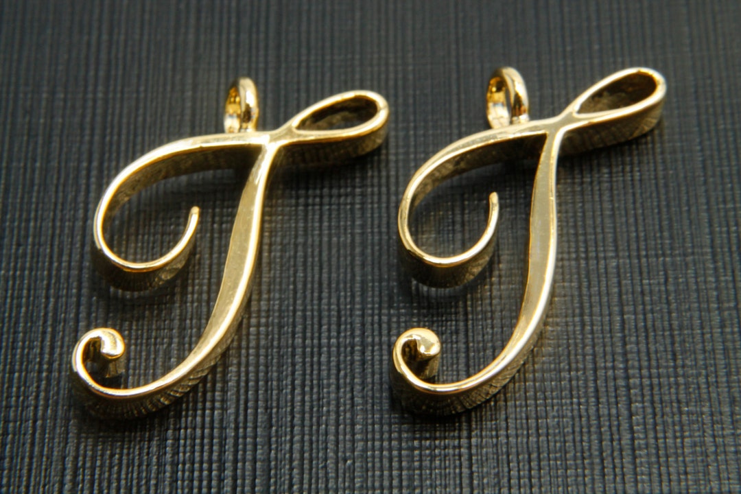 Alphabet T With Link, Nickel Free, AT-G8, 2 Pcs, 20x20mm, 3mm Thick ...