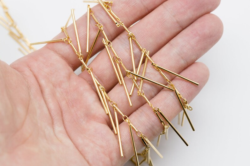 Stick Chain, Nickel Free, CJ03-10, 1m, Handmade Chain, 25.2mm(pipe ...