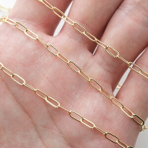 Patterned Rectangle Chain, CJ41-02, 1m, 6x2.5mm Link, Nickel Free, 16K ...