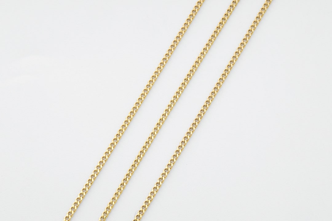 Curb Chain 145SF, Nickel Free, CJ01-10, 10m, 16K Gold Plated Copper ...