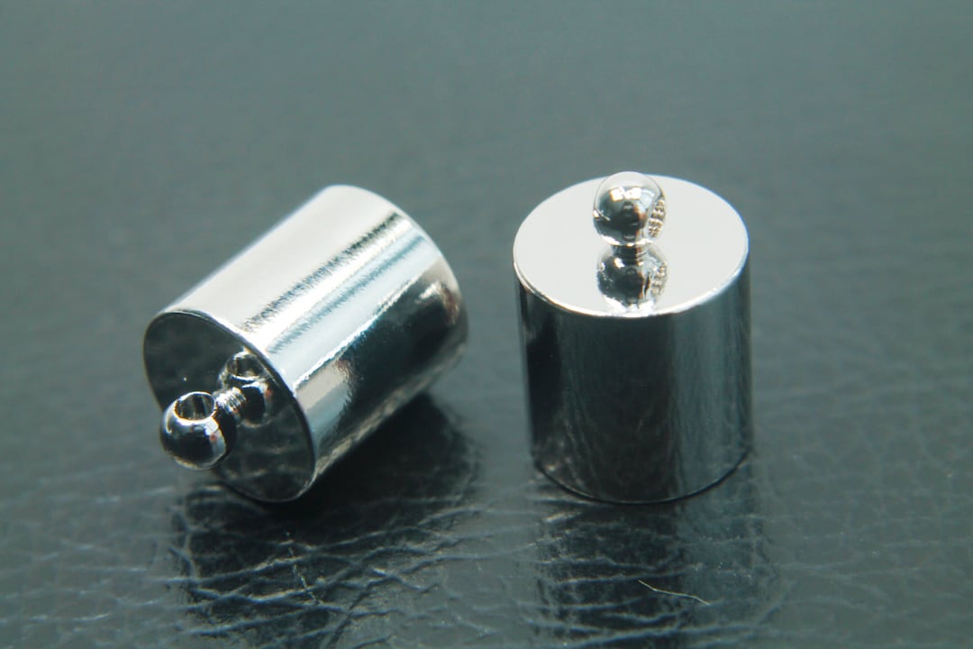 End Cap, 15x11mm, Inner 10mm, Original Rhodium Plated Brass, Nickel ...