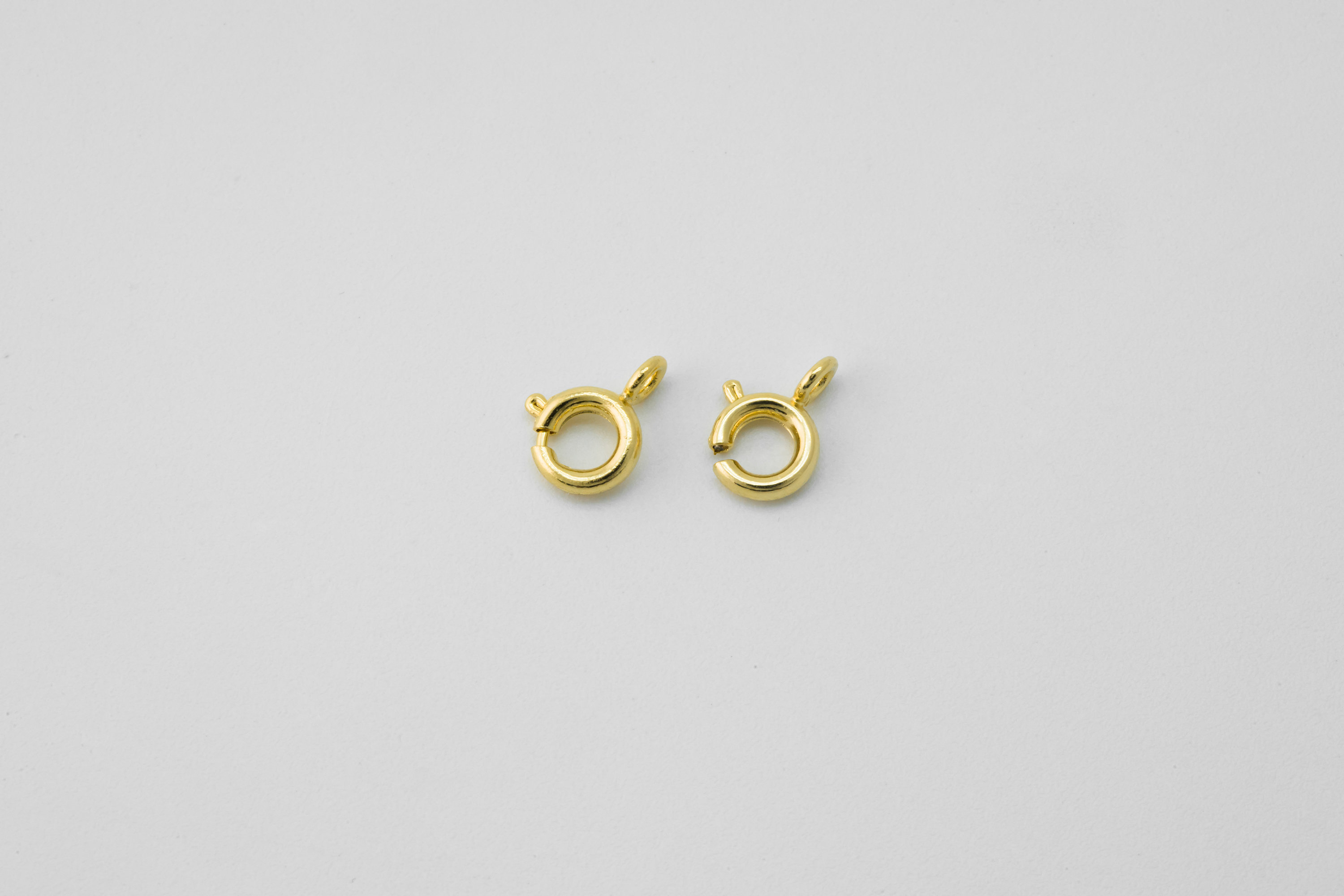 6mm Spring Clasp W/ Close Loop, Brass, Nickel Free, Spring Ring With ...