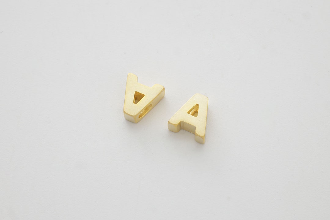 Alphabet A, AA-G11, 2 Pcs, 8x8x4mm, Hole Size 2x3mm, Capital Letter ...