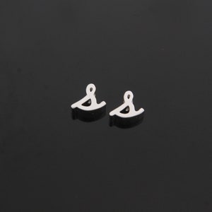 Alphabet S, AS-R10, 2 Pcs, 5x6x3mm, Hole Size 1.7x1.6mm, Cursive Letter ...