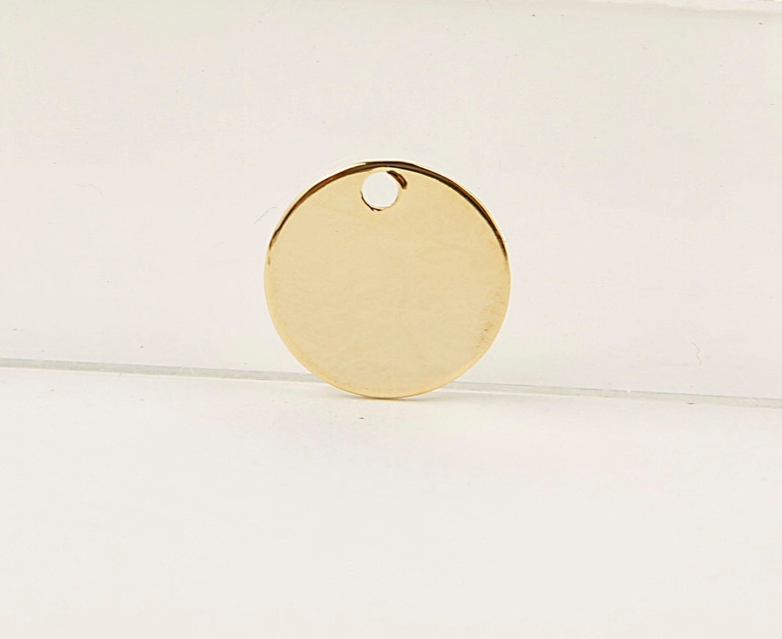Coin Disc, Nickel Free, B1-G2, 10 Pcs, 1 Hole, 10mm, 16K Gold Plated ...