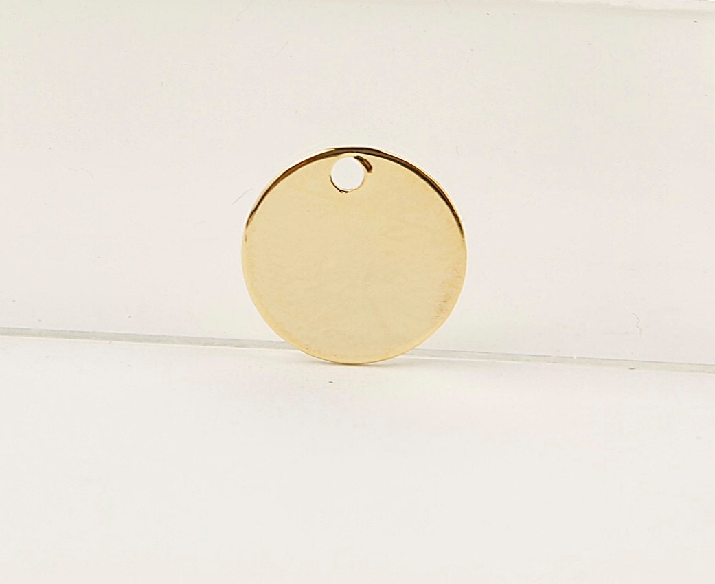 Coin Disc Nickel Free B1-G2 10 Pcs 1 Hole 10mm 16K Gold - Etsy