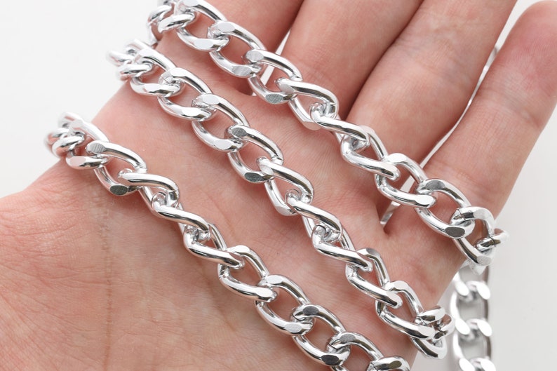 Chain Aluminium CJ05-07 1m Silver Color Anodizing Coated | Etsy