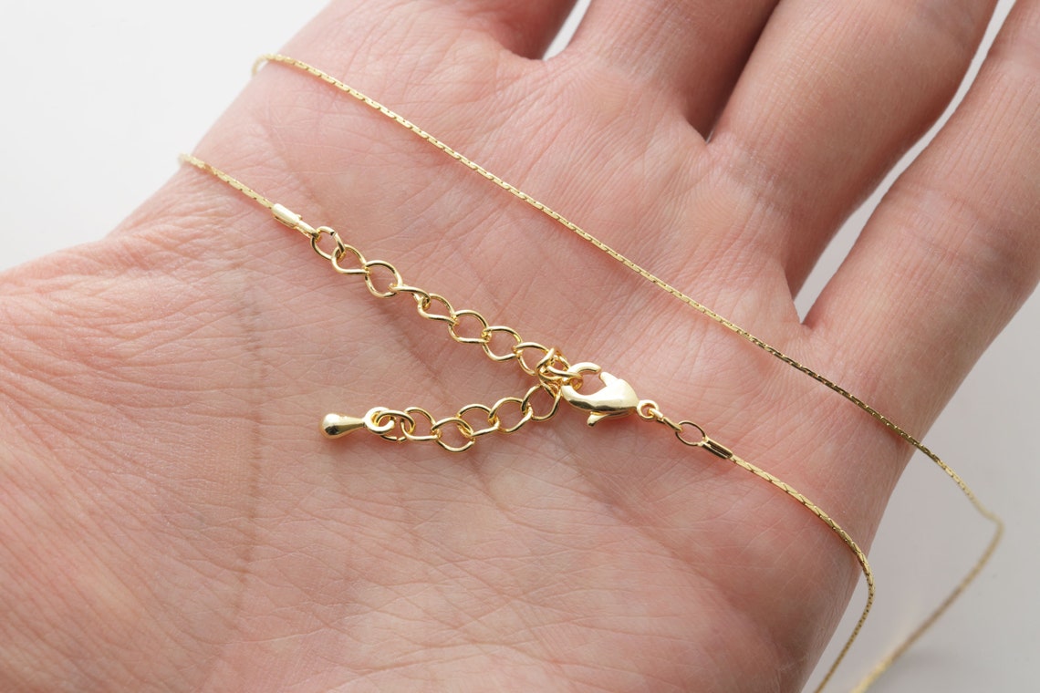 Ultra Thin Pre-made Snake Chain for Charms N0610-G1 Nickel - Etsy