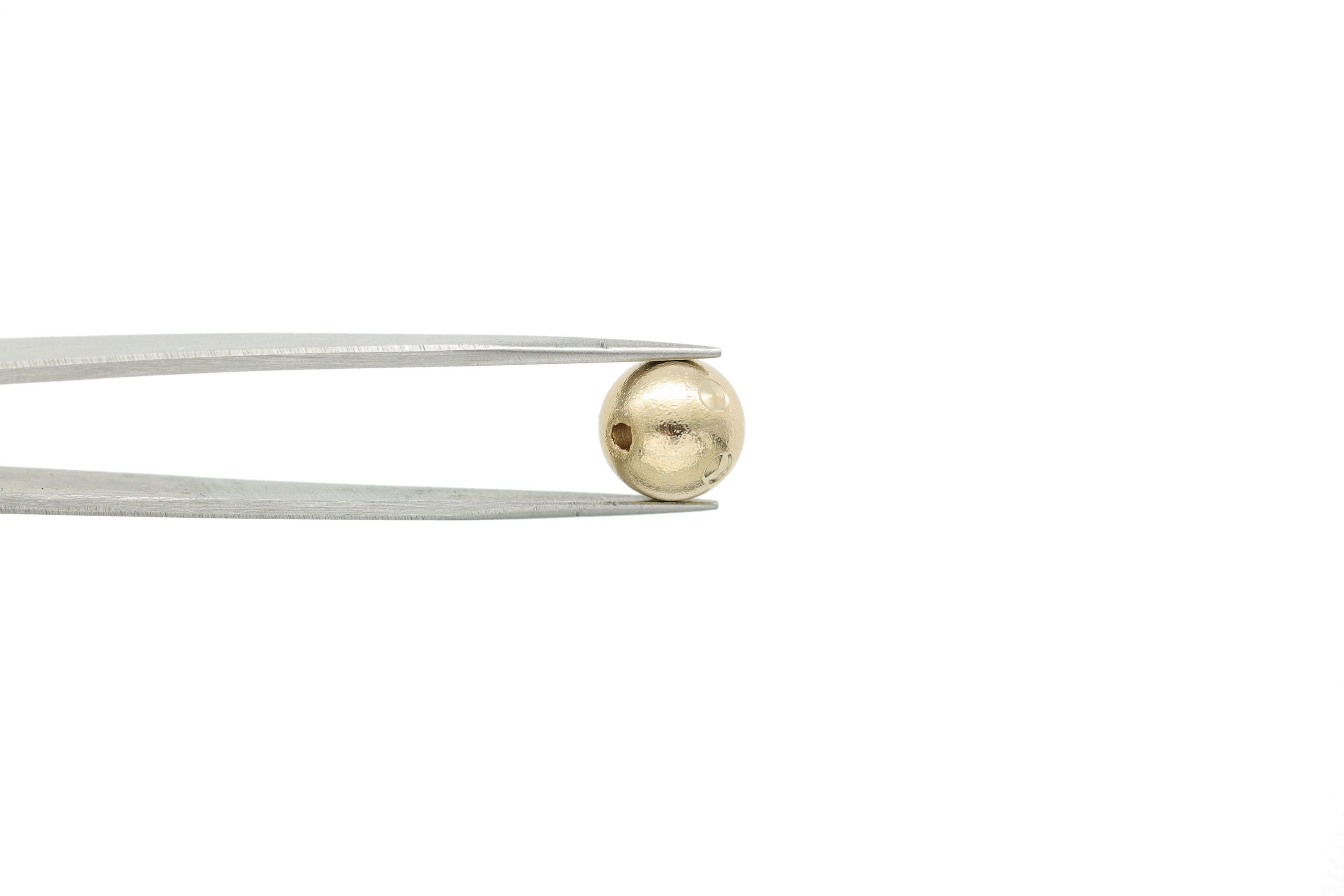 Ball connector 8mm Hole 1.2mm 16K shiny gold plated brass | Etsy