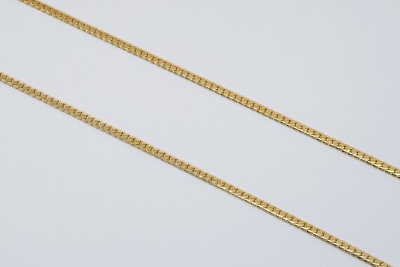 Flat curb chain Width 2.3mm 0.7mm thick 16K gold plated red | Etsy